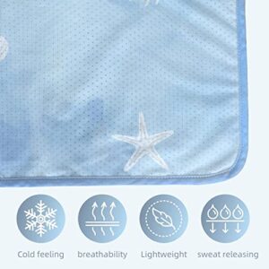 Cooling Blanket for Hot Sleepers,Lightweight Summer Cooling Blanket for night sweats ,Q-Max 0.4Arc-Chill Cooling Fiber Breathable Double Sided Cold Effect cool blanket for Traveler(Throw 50"x60")