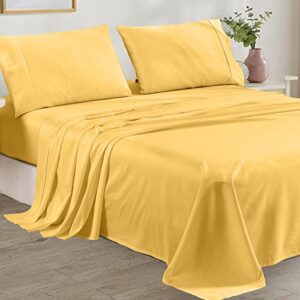 royal trazers 600 thread count rv sheet sets 36x75 cot bed size golden solid egyptian cotton soft and smooth bed sheets for campers, rv bunk and truck sleeper with 6 inch deep pocket