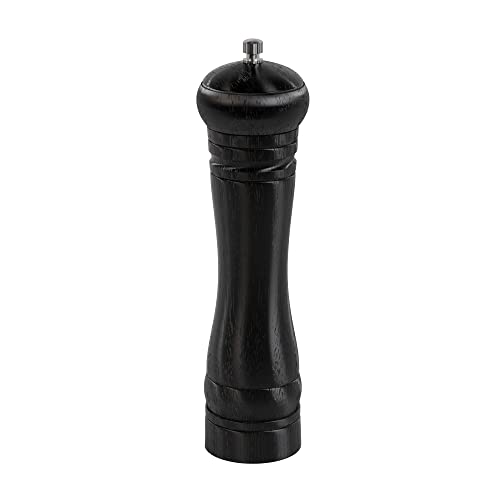 Pepper Grinder Salt Pepper Mill - Wooden Refillable Pepper Mill Grinder Durable Salt and Pepper Grinder with Adjustable Coarseness Easy to Use for Cooking Serving and BBQ 8inch