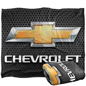 chevy blanket, 50"x60" chrome bowtie silky touch super soft throw blanket