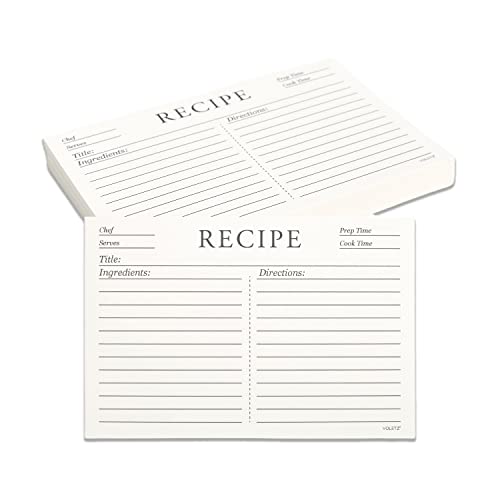 4x6 Recipe Cards Double Sided, 50 Count Recipe Cards 4x6 Inches Double Sided, Thick Cardstock 4x6 Recipe Card for bridal shower Fits in recipe box, card binder gifts for wedding housewarming gifts