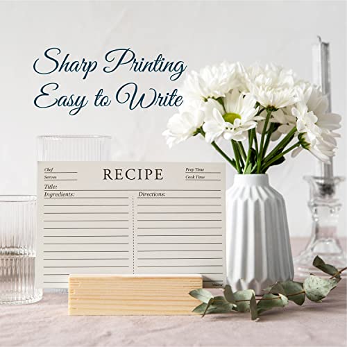 4x6 Recipe Cards Double Sided, 50 Count Recipe Cards 4x6 Inches Double Sided, Thick Cardstock 4x6 Recipe Card for bridal shower Fits in recipe box, card binder gifts for wedding housewarming gifts