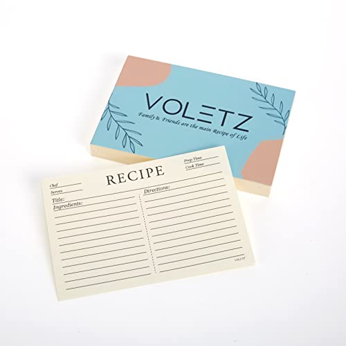 4x6 Recipe Cards Double Sided, 50 Count Recipe Cards 4x6 Inches Double Sided, Thick Cardstock 4x6 Recipe Card for bridal shower Fits in recipe box, card binder gifts for wedding housewarming gifts