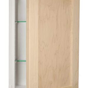 Florida Breeze Cabinets Fieldview Shaker Style Frameless Recessed Solid 14 x 18 Medicine Cabinet, Unfinished Wood