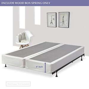 Spring Coil 85-5/0-3S Split Wood Traditional Boxspring/Foundation, Queen, 1