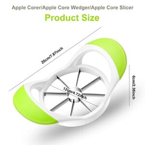 Upgraded 4.72 Inch 8 Super Sharp Blades Stainless Steel Apple Slicer Corer and Divider, With 1 Super Sharp Stainless Steel Peeler, 2 Stainless Steel Fruit Forks and 1 Orange Citrus Peeler Tool