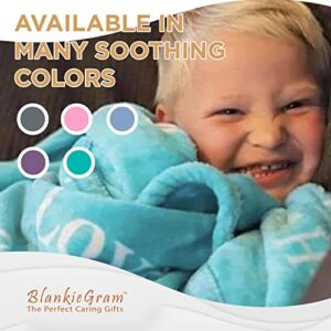 BlankieGram Christian Blanket - “Faith” Plush Throw Blanket - Inspired Gifts Ideas for The Entire Family, Comfort Gifts, Teal