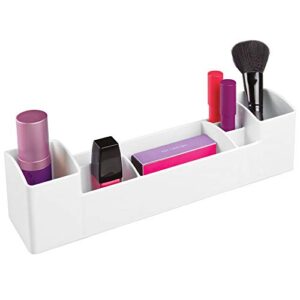 idesign med+ bpa-free plastic divided bathroom organizer - 12" x 3" x 3", white