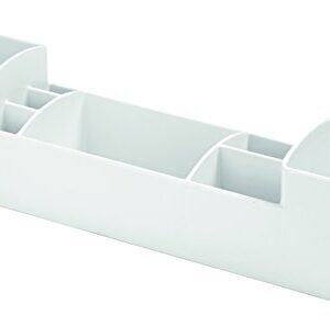 iDesign Med+ BPA-Free Plastic Divided Bathroom Organizer - 12" x 3" x 3", White