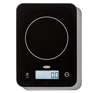 oxo good grips everyday glass food scale 11lbs/5kg