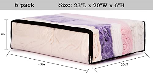 DoYiKe Clear Vinyl Zippered Storage Bags with Zipper for Blanket, Pillow, Quilts, Clothes, Bedding, Sweater, Clothing