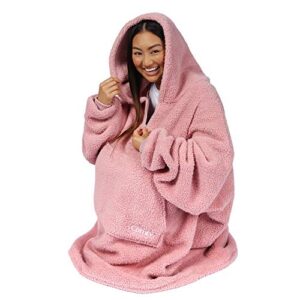 THE COMFY Original Teddy Bear Quarter-Zip | Oversized Microfiber & Sherpa Wearable Blanket, Seen On Shark Tank, One Size Fits All