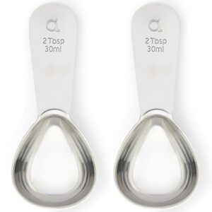 apace living coffee scoop (set of 2) - 2 tablespoon (tbsp) - the best stainless steel measuring spoons for coffee, tea, and more