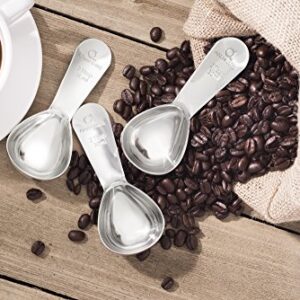 Apace Living Coffee Scoop (Set of 2) - 2 Tablespoon (Tbsp) - The Best Stainless Steel Measuring Spoons for Coffee, Tea, and More