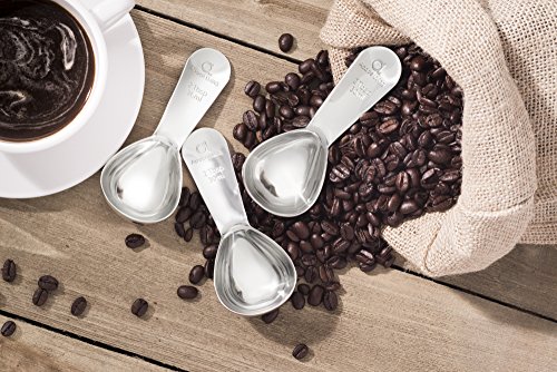 Apace Living Coffee Scoop (Set of 2) - 2 Tablespoon (Tbsp) - The Best Stainless Steel Measuring Spoons for Coffee, Tea, and More