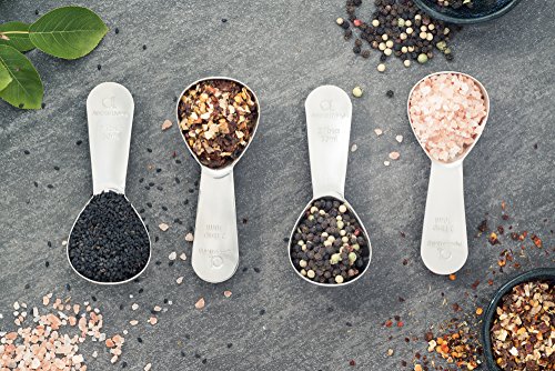 Apace Living Coffee Scoop (Set of 2) - 2 Tablespoon (Tbsp) - The Best Stainless Steel Measuring Spoons for Coffee, Tea, and More