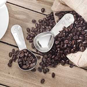 Apace Living Coffee Scoop (Set of 2) - 2 Tablespoon (Tbsp) - The Best Stainless Steel Measuring Spoons for Coffee, Tea, and More