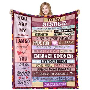 lviliss sister gift sister blanket birthday gifts for sister women sister gifts from sister, sister birthday gifts for sister throw blanket 50"x60"