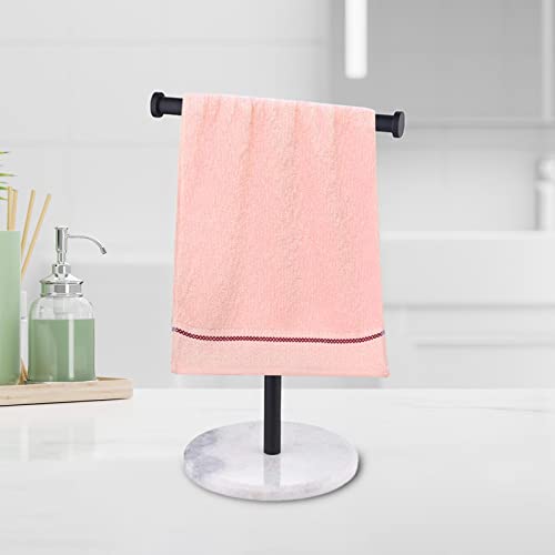 Yajuyi Bath Towel Stand Hand Towel Hanger Towel Bar Rack Towel Organizer Rack for Bathroom , Black