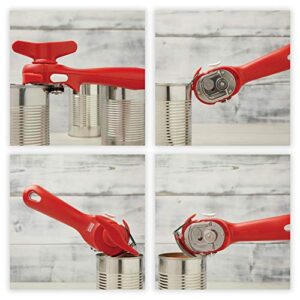 Kuhn Rikon Auto Safety LidLifter/Can Opener with Ring-Pull, 8 x 2.5 x 2.75 inches, Red