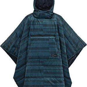 Therm-a-Rest Honcho Poncho Wearable Hoodie Blanket, Blue Print