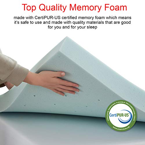 Empyrean Bedding Mattress Topper - 3 Inch Memory Foam Mattress Topper, Gel Infused Cooling Mattress Pad, California King Size.