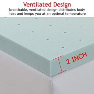 Empyrean Bedding Mattress Topper - 3 Inch Memory Foam Mattress Topper, Gel Infused Cooling Mattress Pad, California King Size.