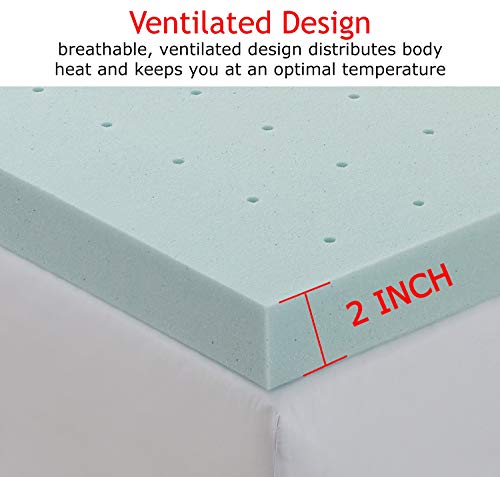 Empyrean Bedding Mattress Topper - 3 Inch Memory Foam Mattress Topper, Gel Infused Cooling Mattress Pad, California King Size.