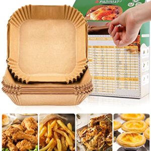 Air Fryer Disposable Paper Liners, 120 Pcs Square Parchment Cooking Non-Stick Liner for Airfryer, Microwave Oven, Frying Pan, 6.3 Inch Oil-proof Air Fryers Filters Sheet for 2 3 4 4.5 Qt Baking Basket