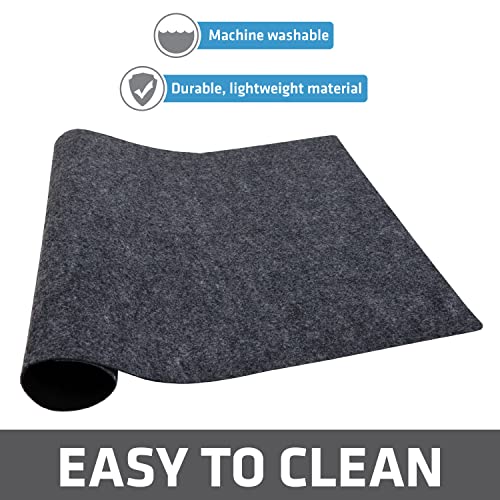 Drymate XL Dish Drying Mat, Oversized (19”x24”), Low-Profile, Super Absorbent, Quick Dry Fabric, Waterproof & Slip-Resistant, for Kitchen Counter, Trimmable, Machine Washable (USA Made)(Charcoal)