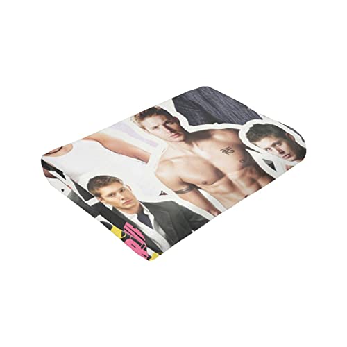 Blanket Jensen Ackles Soft and Comfortable Warm Fleece Blanket for Sofa,Office Bed car Camp Couch Cozy Plush Throw Blankets Beach Blankets