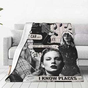 Reputation Album Cover Blanket Taylor Singer Swift Throw Blanket Plush Lightweight Sofa Blanket Super Soft Flannel Blanket for Bedding Sofa Couch Living Room 50x40 Inches