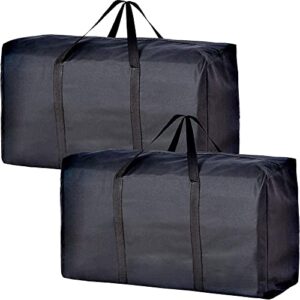 extra large moving bags with strong zippers & carrying handles, storage bags storage totes for clothes, moving supplies, space saving, oversized storage bag organizer for moving, traveling (2 pack)