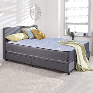 Nutan 11-Inch Firm Foam Encased Euro Top Gel Infused Innerspring Mattress Set with 8" Wood Box Spring/Foundation Set, Twin