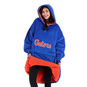 THE COMFY Original Quarter-Zip | University of Florida Logo & Insignia | Oversized Microfiber & Sherpa Wearable Blanket with Zipper, Seen On Shark Tank, One Size Fits All