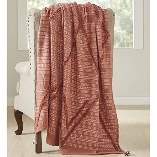 Modern Threads 100% Cotton 60x70 Throw Yamilah Nutmeg