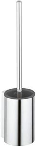 keuco plan toilet brush set - polished chrome with black insert and brush - 14972010200