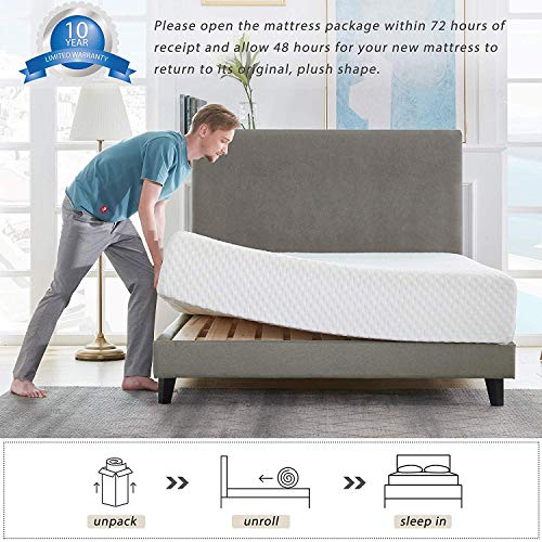 SOFTSEA 12 Inch Medium Firm Memory Foam Mattress Full Size, Comfort Body Support, Bed in a Box