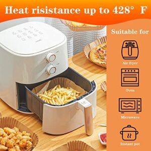 Moretoes 7.9 Inch Air Fryer Liners 300pcs Square Disposable Air Fryer Cooking Paper, Oil Resistant, Waterproof, Non-Stick Parchment Paper for 5-7 QT Air Fryer Baking Roasting Microwave