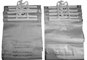 monaco original hang up bags, 10-pack of 12.5" x 14.5" clear plastic hanging storage bags for use in pharmacy, classroom, library, and more