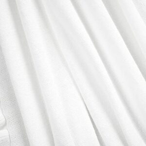 Lush Decor Reyna Soft Knitted Ruffle Throw Blanket, 50" x 60", White