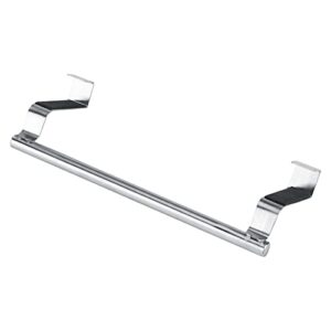 Over The Cabinet Towel Bar, Over Door Drawer Towel Hanging Rack Modern Kitchen Washcloth Hanger, Stainless Steel No Drilling Towel Holder for Bathroom, Kitchen (9.06 x 2.17 x 0.98 inch -Silver)