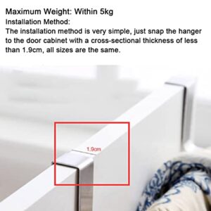 Over The Cabinet Towel Bar, Over Door Drawer Towel Hanging Rack Modern Kitchen Washcloth Hanger, Stainless Steel No Drilling Towel Holder for Bathroom, Kitchen (9.06 x 2.17 x 0.98 inch -Silver)