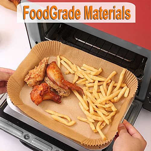 BTONAS 8.7x5.5 Inches Rectangle Air Fryer Liners Disposable Parchment Paper Sheets for Rectangle AirFryer Baskets Non-Stick 100Pcs