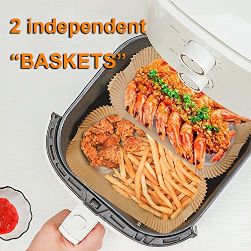 BTONAS 8.7x5.5 Inches Rectangle Air Fryer Liners Disposable Parchment Paper Sheets for Rectangle AirFryer Baskets Non-Stick 100Pcs