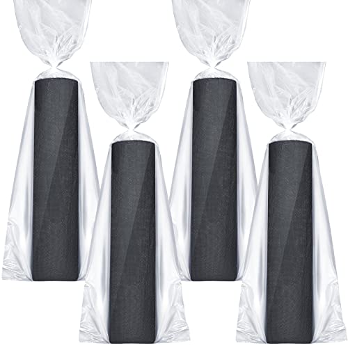 4 Pcs Rug Storage Bag and 100 Pcs Zip Tie 2 x 11 Ft Large Clear Carpet Bag Fits Rugs up to 9 x 12 Ft White Nylon Locking Cable Ties Plastic Area Rug Bag to Preserve Rolled Rugs for Moving or Storage