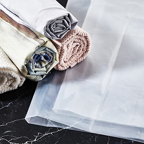 4 Pcs Rug Storage Bag and 100 Pcs Zip Tie 2 x 11 Ft Large Clear Carpet Bag Fits Rugs up to 9 x 12 Ft White Nylon Locking Cable Ties Plastic Area Rug Bag to Preserve Rolled Rugs for Moving or Storage