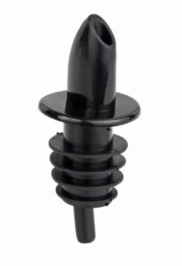 new star foodservice 48476 plastic liquor free flow pourer stopper (set of 6), black