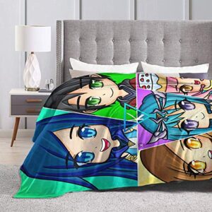 The Krew Its-Funneh All Protagonists Blankets Super Soft Warm Faux Fur Throw Blanket -Ultra-Soft Micro Fleece Blanket Twin, Warm, Lightweight, Pet-Friendly, Throw for Home Bed, Sofa & Dorm