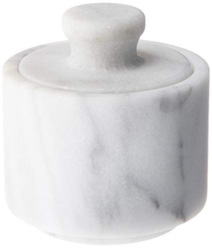 Fox Run Marble Salt Cellar, White 3" x 3"